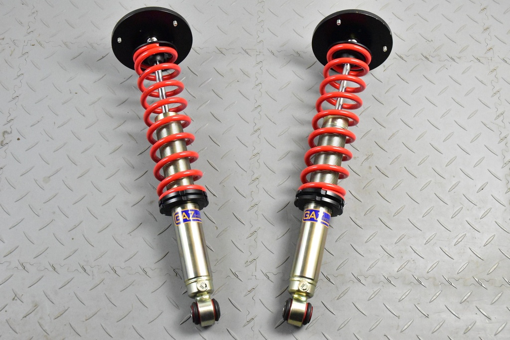 PAIR OF XK8 XKR GAZ FRONT ADJUSTABLE SHOCKS AND SPRINGS WITH TOP MOUNT ...