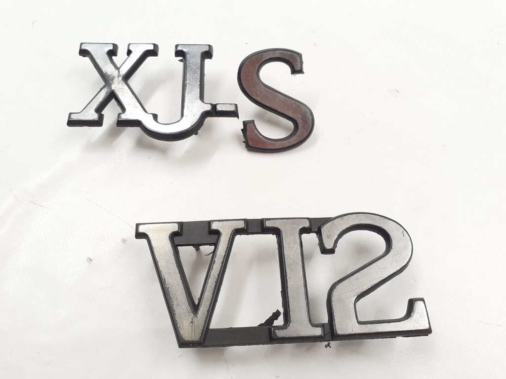 JAGUAR XJS V12 HE BOOT LID REAR TAILGATE BADGE EMBLEM COUPE BACK ...